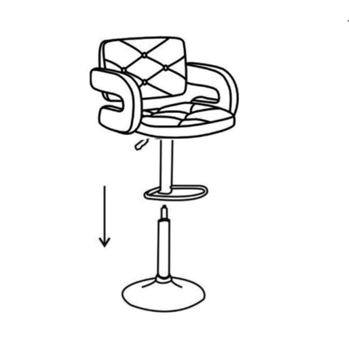 HOMCOM PU Leather Upholstered Swivel Bar Chair Assembly Manual - SKU ...
