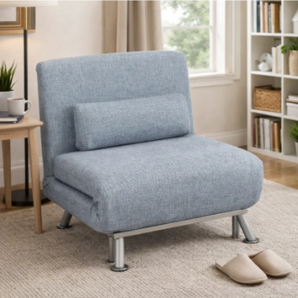 HOMCOM Linen Chair Bed Assembly Instructions (SKU:833-066V70BU) - Aosom